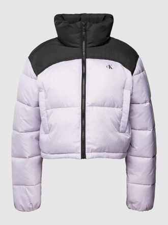 Calvin Klein Jeans Cropped Steppjacke mit Label-Detail
