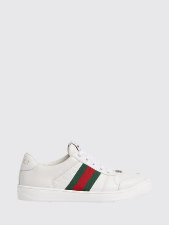 Gucci Baskets Screener en cuir dagneau avec monogramme GG emboss&eacute;