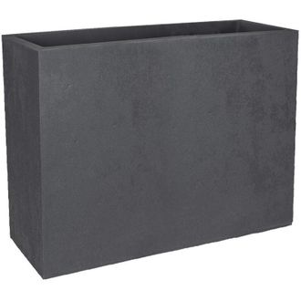 Eda Jardini&egrave;re rectangulaire Loft L Basalt D&eacute;cor B&eacute;ton 46 L - Gris anthracite - Eda