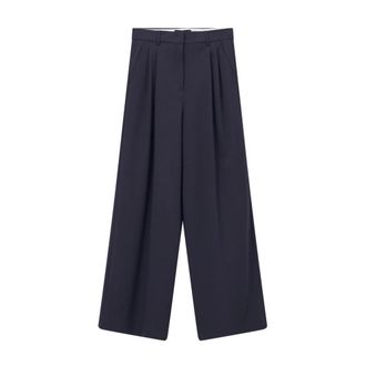 Max Mara Femme, Pantalons, Bleu, Taille: 42 FR Asta Wide Pantalons