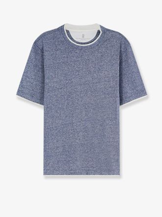 Brunello Cucinelli Linen and cotton blend T-shirt - BRUNELLO CUCINELLI - gender_Man
