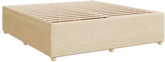 vidaXL Cadre de lit sans matelas cr&egrave;me 200x200 cm tissu vidaXL
