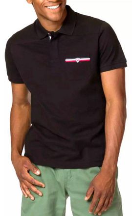 Rossignol Poloshirt Herren Heritage St. Moritz Alpine Polohemd Brusttasche mit Logo und ikonischen Trikolore-Details