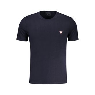 Guess Blaues Bio-Baumwoll-Herren-T-Shirt