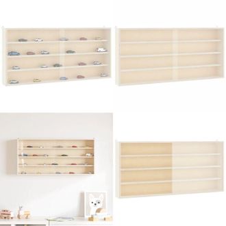 vidaXL Sammlervitrine aus Holz mit T&uuml;ren 80x8,5x37 cm - Vidaxl