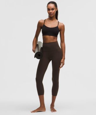 lululemon Align Crop Leggings mit hohem Bund f&uuml;r Frauen - 58 cm - Gr&ouml;&szlig;e 10 in Walnut Crunch