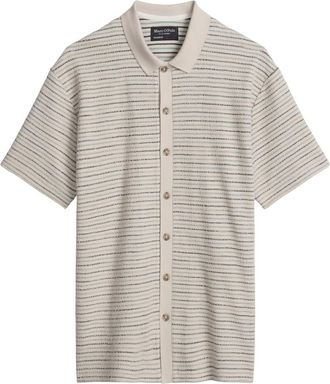 Marc O'Polo Kurzarmhemd aus einem Bio-Baumwollstrick, Relaxed Fit in
