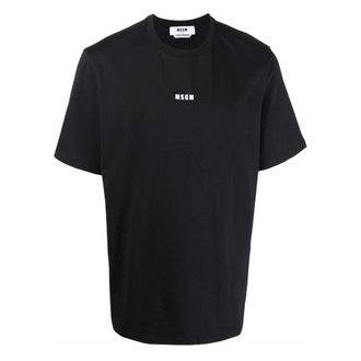 Msgm Mini Logo T-Shirt - - Tops - Herren - Schwarzk - S
