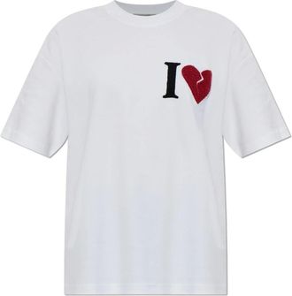 AllSaints Femme, Tops, Blanc, Taille: 40 FR Heart Etta Oversized T-Shirt