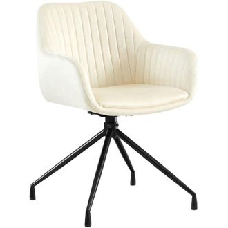 Clp Esszimmerstuhl Welby creme Samt