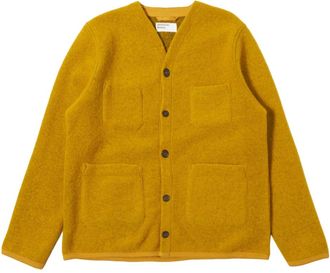 Universal Works Homme, Pulls, Jaune, Taille: XL Wool Fleece Cardigan