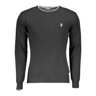 U.S.Polo Association Schwarzer Herren Pullover Langarm Slim Fit - - Knitwear - Herren - Schwarzk - 2XL
