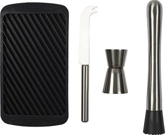 COOK CONCEPT KV7337 Cook Concept-KV7337 Mojito-Set, 4-teilig, Tischdekoration für Getränke und Apero, Cocktail-Biere und Saft