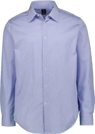 Boggi Milano Herren Hemd blau gestreift