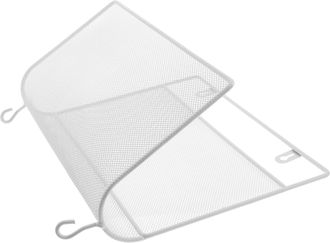 Valiclud Metall Wandregal Zeitschriftenhalter Hängend mit Rundem Eckenschutz Wandmontage Organizer für Bücher Magazine Akten Büro Wohnzimmer Weiß