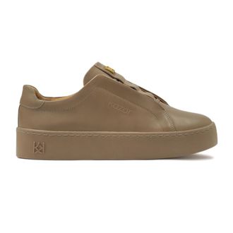 Kazar Sneakers in Taupe-Farbe mit dekorierter Zunge.Dieses Produkt f&auml;llt klein aus. - - Shoes - Damen - Beige - 35 EU