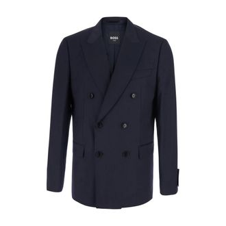 HUGO BOSS Zweireihiger Blazer - - Jackets - Herren - Blau - 2XL