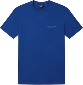A|X Armani Exchange Homme, Tops, Bleu, Taille: XL T-shirt Coupe Standard avec Logo