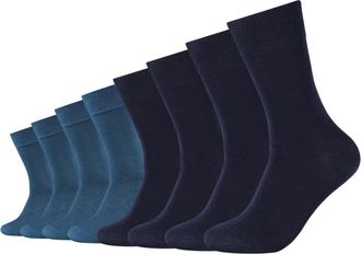 s.Oliver Socken S.OLIVER essentials, Herren, Gr. 35-38, blau (navy), Baumwollmischung, unifarben, normal, Socken Socken, mit weichem Bund