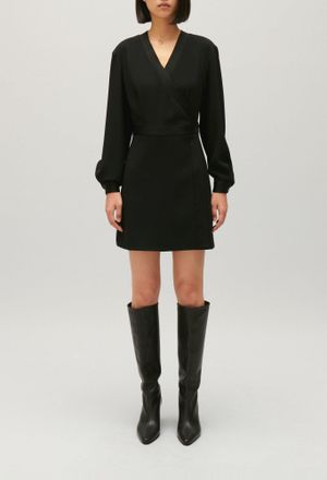 Claudie Pierlot Kurzes Wickelkleid in Schwarz