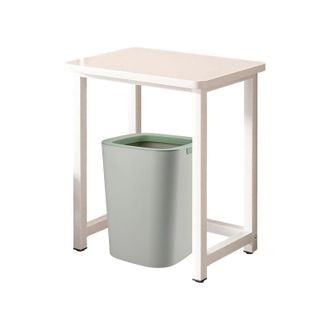 Generic Minimalistischer Drucker Tabelle 75 cm groß, auch für Fischtank, Roboter Vakuum, kompakter und moderner Beistelltisch für jeden Raum weiß 70x50cm(27.5