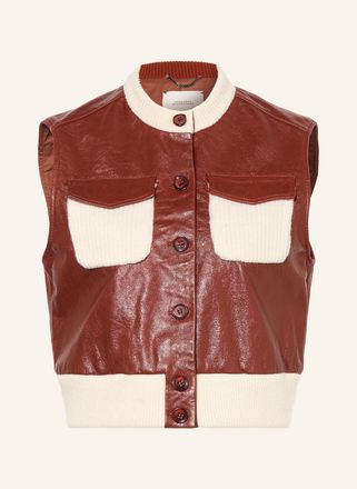 Dorothee Schumacher Dorothee Schumacher Lederweste Its A Match Im Materialmix rot