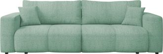 Mirjan24 Schlafsofa Furyn Boucle mit Bettkasten, 3 Sitzer Sofa, Couch mit Schlaffunktion, Bettsofa Schlafsofa Polstersofa, Couchgarnitur (Coral 55)