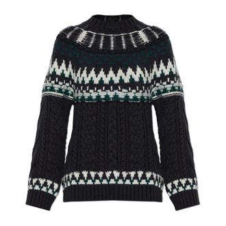 Akep Wollpullover mit dekorativem Strickmuster - - Knitwear - Damen - Grau - S