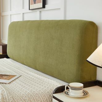 Generic Robuster dehnbarer Bettkopfteil Bezug Cord &Uuml;berzug in minimalistischer staubdichter und gepolsterter Ausf&uuml;hrung Kopfteil Bezug Protector f&uuml;r Doppelbet