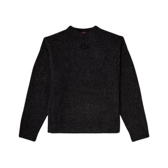 Diesel Oval D Rippstrick-Pullover - - Knitwear - Herren - Schwarzk - L