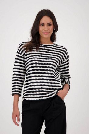 Monari Sweatshirt 808874 Eleganter U-Boot-Ausschnitt