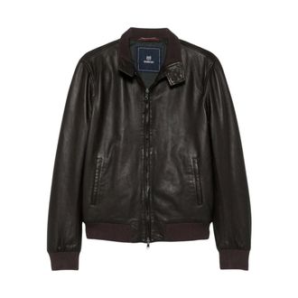 Mabrun Frank Leather Jacket - Homme - Vestes - Brun - Taille: M