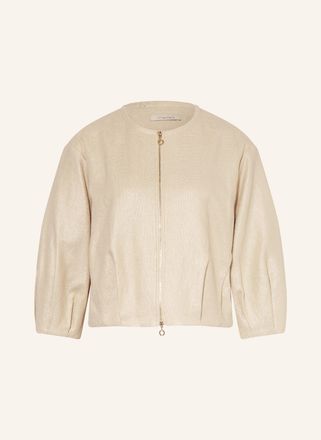 Lilienfels Lilienfels Blouson Mit 3/4-Arm Und Glitzergarn beige