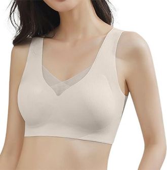 Generic Soutien Gorge Invisible Soutien Gorge sans Armature Brassiere Femme sans Armature De Classique Bandeau sans Bretelles Seamless Invisible sous Robe D&eacute;c