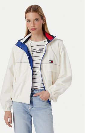 Tommy Jeans Windjacke Regatta DW0DW22915 Wei&szlig; Oversize
