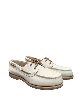 Timberland Womens Boat Shoes Classic Natural Full Grain Leather Loafers