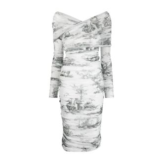 Philosophy di Lorenzo Serafini Femme, Robes, Multicolore, Taille: 34 FR Draped Tulle Midi Dress