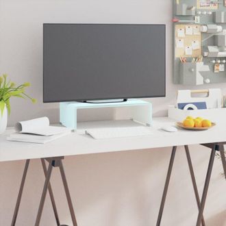 vidaXL Vidaxl - TV-Aufsatz/Monitorerh&ouml;hung Glas Gr&uuml;n 40x25x11 cm