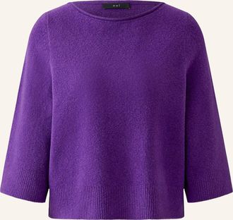 Oui Pullover Mit 3/4-Arm lila