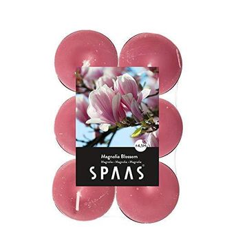 Spaas 10 x 12 Duft-Teelichter in Flatpacks, Paraffinwachs, Aluminium Cup Rose Blush, D 39 mm x H 16 mm