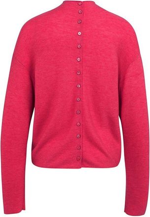 YaYa Rundhalspullover Pullover mit Kn&ouml;pfen am R&uuml;cken