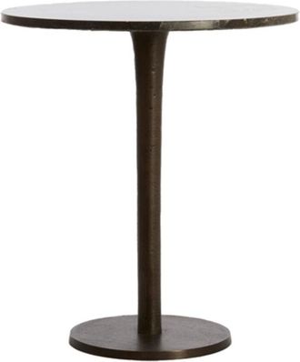 Light & Living Light&living - Table dappoint pazo en marbre brun fonc&eacute; - &Oslash;48x53