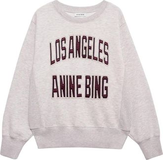 Anine Bing Femme, Sweatshirts et sweats &agrave; capuche, Gris, Taille: 40 FR Harry Shrunken SweaT-shirt