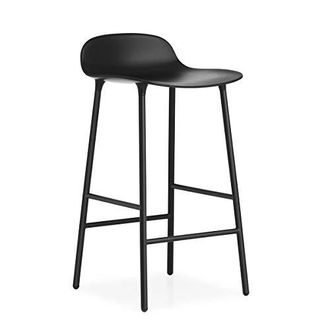 NORMANN COPENHAGEN Form Barstuhl aus Stahl und Plastik in der Farbe Schwarz Sitzh&ouml;he: 65cm, Ma&szlig;e: 42,5cm x 42,5cm x 77cm, 602776