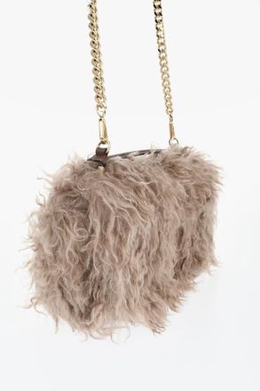 Burberry Shearling Bag With Chain Burberry