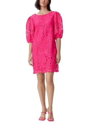 Comma Kurzes Kleid mit Lochstickerei