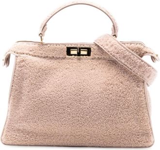 Fendi Hobo Bags - Large Shearling Peekaboo ISeeU Satchel - Gr. unisize - in Gold - f&uuml;r Damen