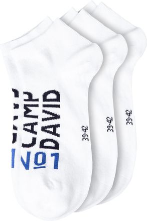 Camp David Sneakersocken mit Intarsia-Logo, 3er-Pack