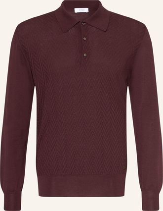 Eton Strick-Poloshirt rot