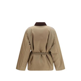 Versace Hooded Nylon Jacket - Beige